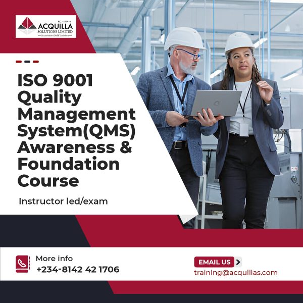 ISO 9001 Quality Management System(QMS) Awareness/Foundation Course ...